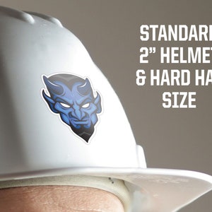 Blue Devil Sticker Demon Devils Mascot Decal Devil Face Logo College ...