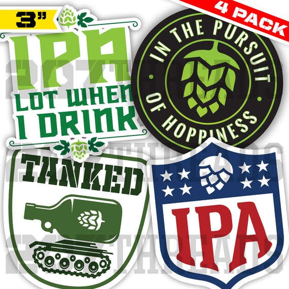 4 PACK 3 Craft Beer Stickers Pack. Lot of 4 Cool IPA - Etsy