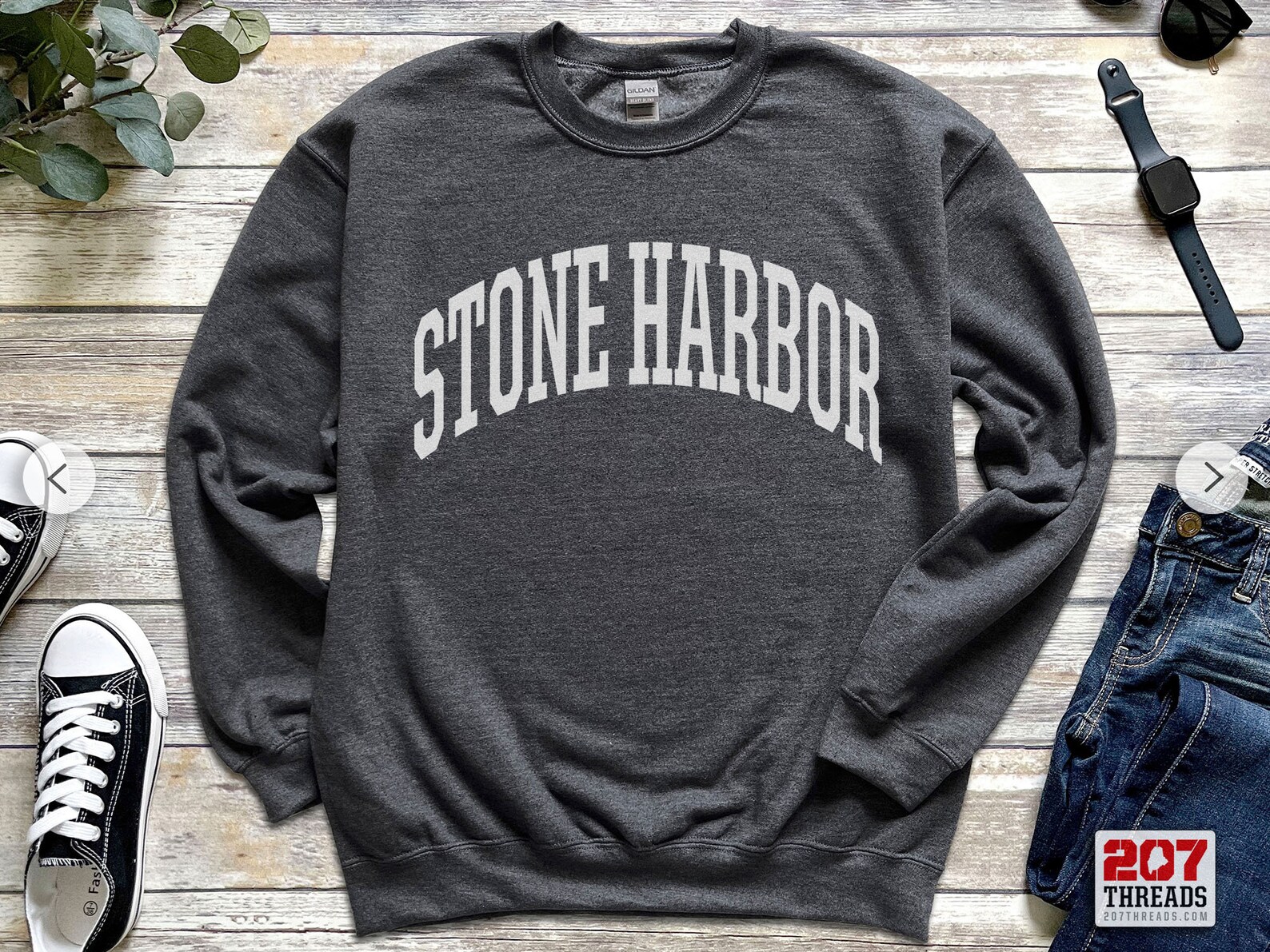 Stone Harbor Sweatshirt - Stone Harbor Shirt, Light Gray Stone Harbor ...