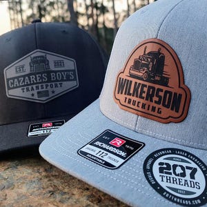Custom Trucking Hat, Trucker Business Leather Patch Hat, Gift for ...
