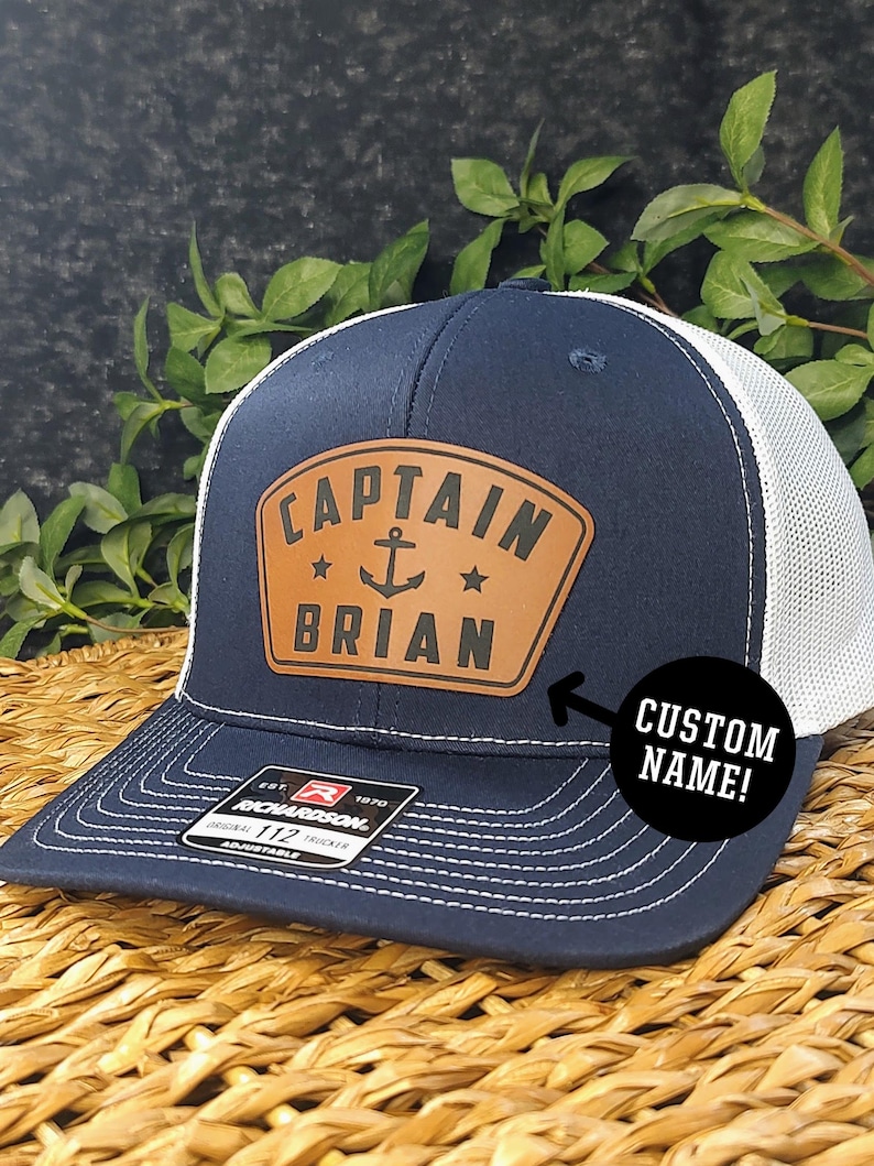 Custom Captain Hat, Captains Gift, Pontoon Boat Gifts, Personalized ...