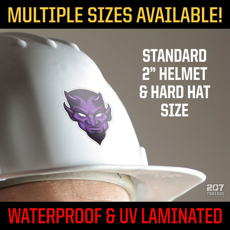 Purple Devil Sticker Demon Devils Mascot Decal Devil Face Logo - Etsy