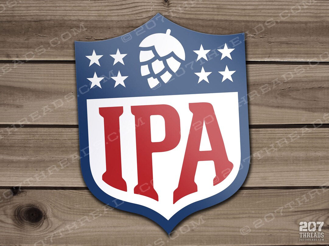 IPA Craft Beer Sticker Football Sticker Logo Tailgate Sunday Funday ...