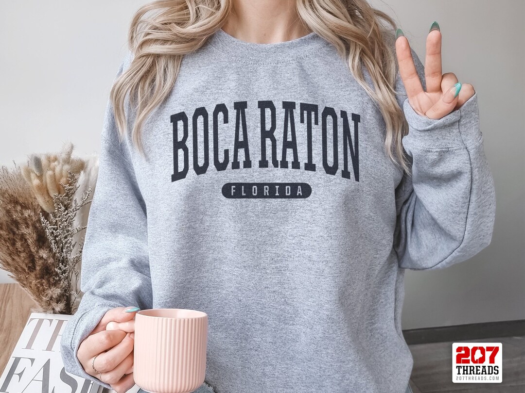 Boca Raton Sweatshirt | Soft Cozy Boca Raton Florida Crewneck Sweater ...