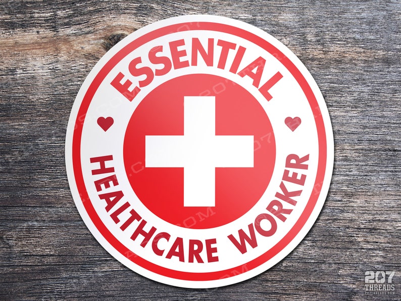 Essential Worker Sticker Essential Healthcare Health - Etsy