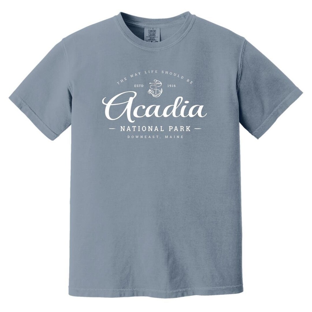 Vintage Acadia National Park Shirt Comfort Colors Acadia T-shirt Gift ...