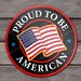 Proud to Be an American Stickers Waving American Flag Patriotic Decals ...