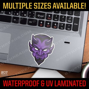 Purple Devil Sticker Demon Devils Mascot Decal Devil Face Logo College ...