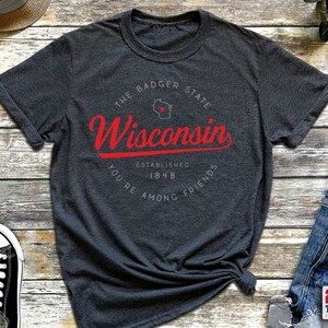 Wisconsin Shirt, Wisconsin T-shirt, Womens Wisconsin Shirt, State of ...