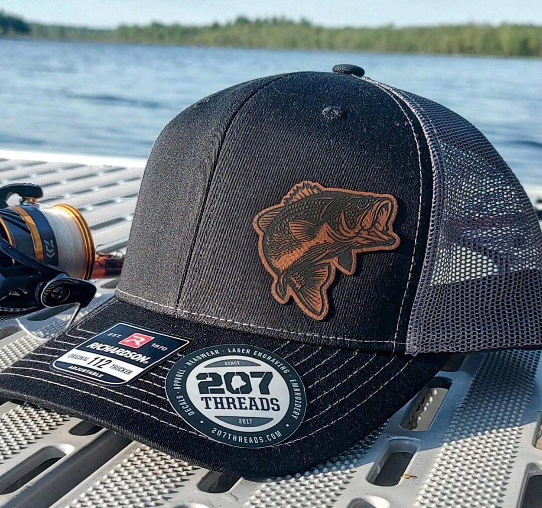 Bass Fishing Gift Largemouth Bass Trucker Hat for Pro Fisherman Gifts ...