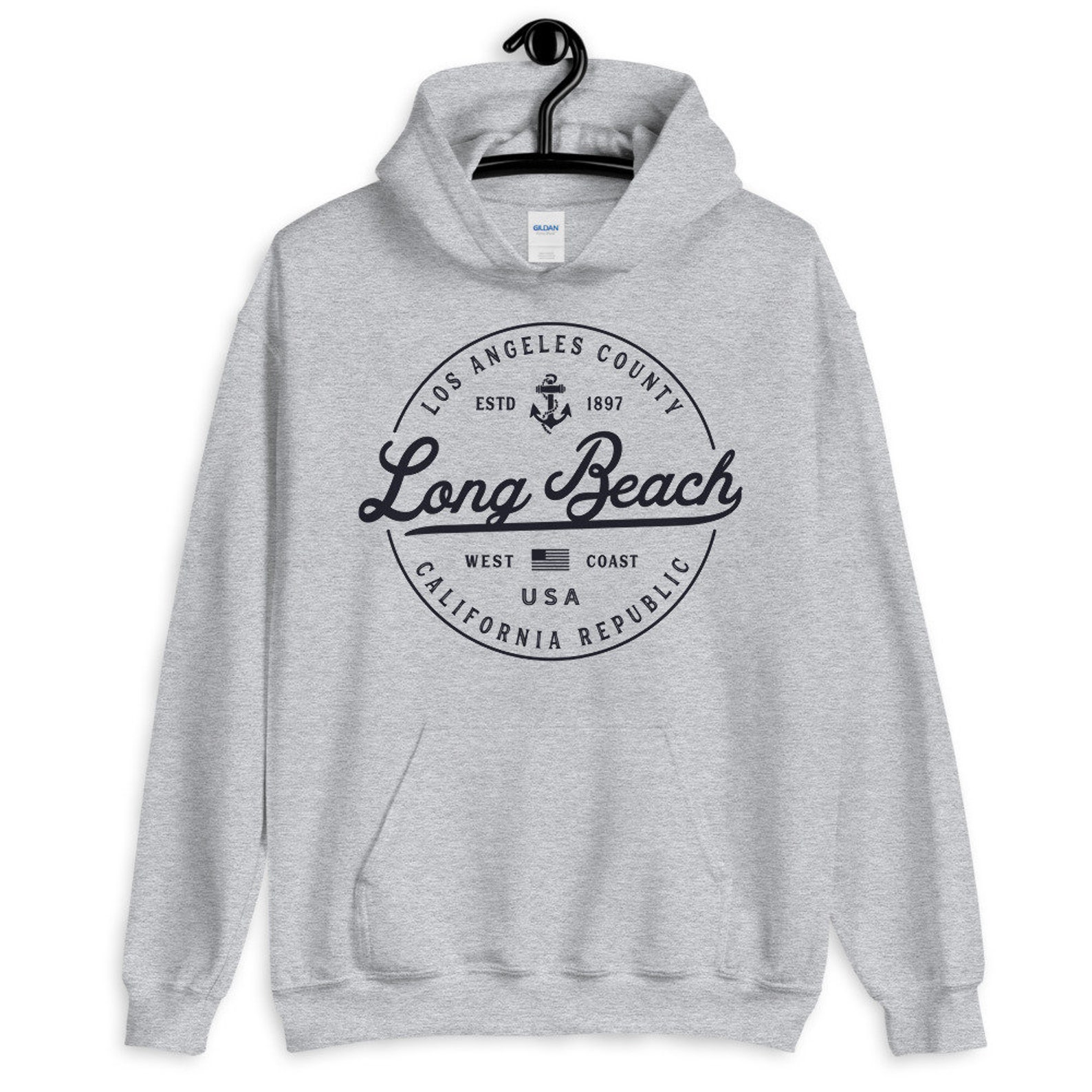 Long Beach Sweatshirt Soft Cozy Long Beach Hoodie CA West - Etsy