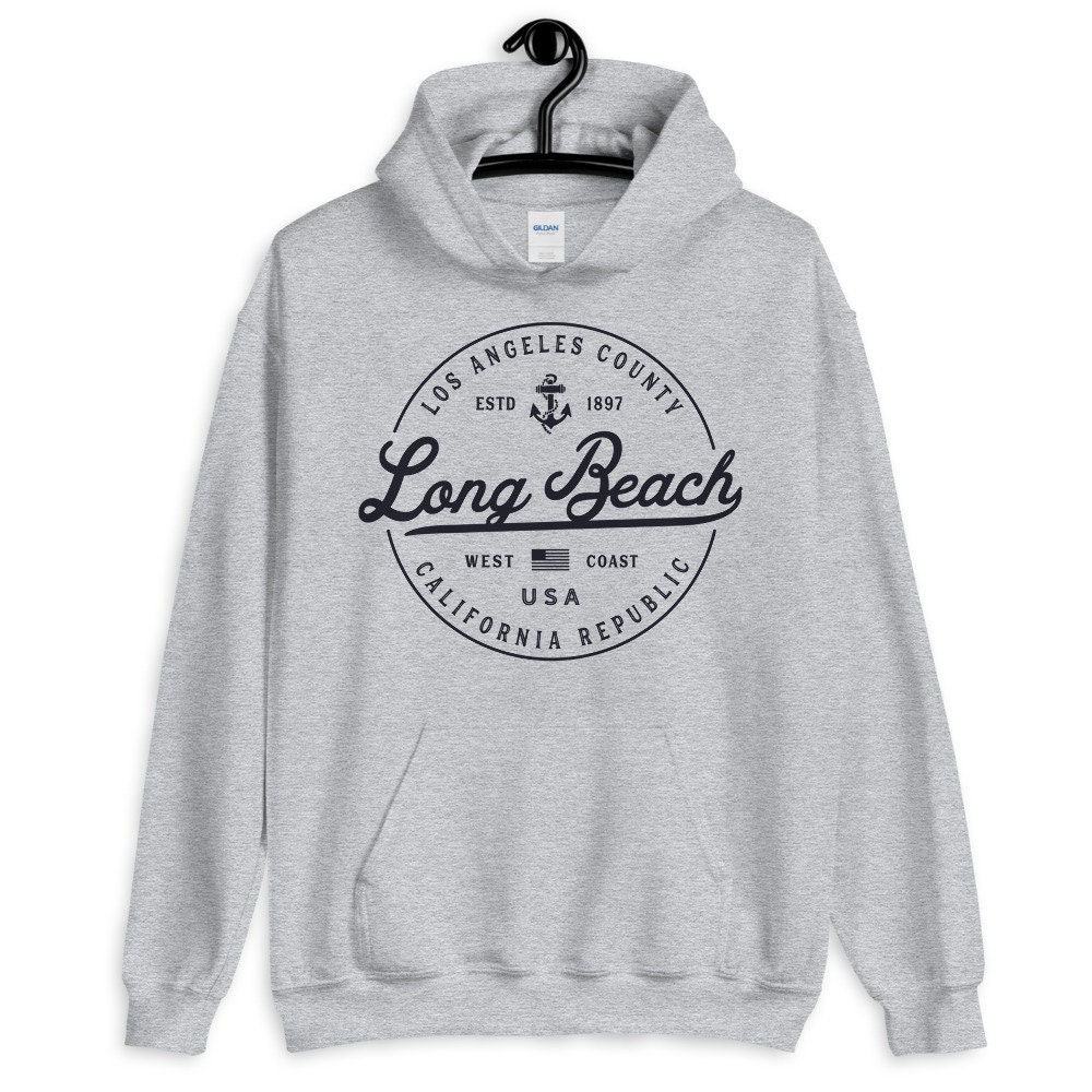 Long Beach Sweatshirt Soft Cozy Long Beach Hoodie CA West Coast Surf ...