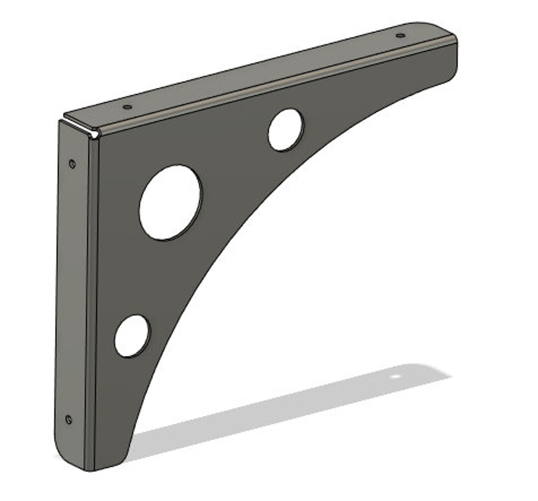 DXF / DWG File - 8in X 10in Shelf Bracket / Support With Circles Plasma ...