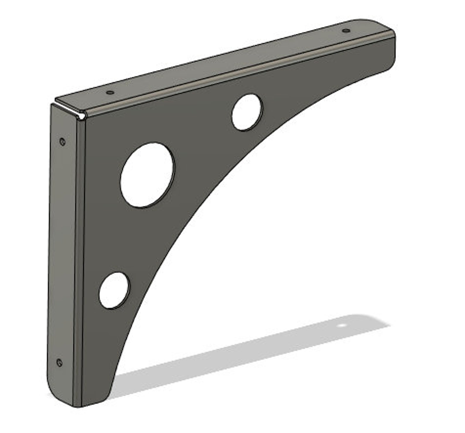 DXF / DWG File - 8in X 10in Shelf Bracket / Support With Circles Plasma ...