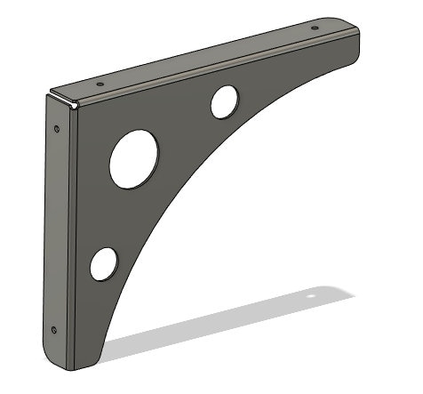 DXF / DWG File - 8in X 10in Shelf Bracket / Support With Circles Plasma ...