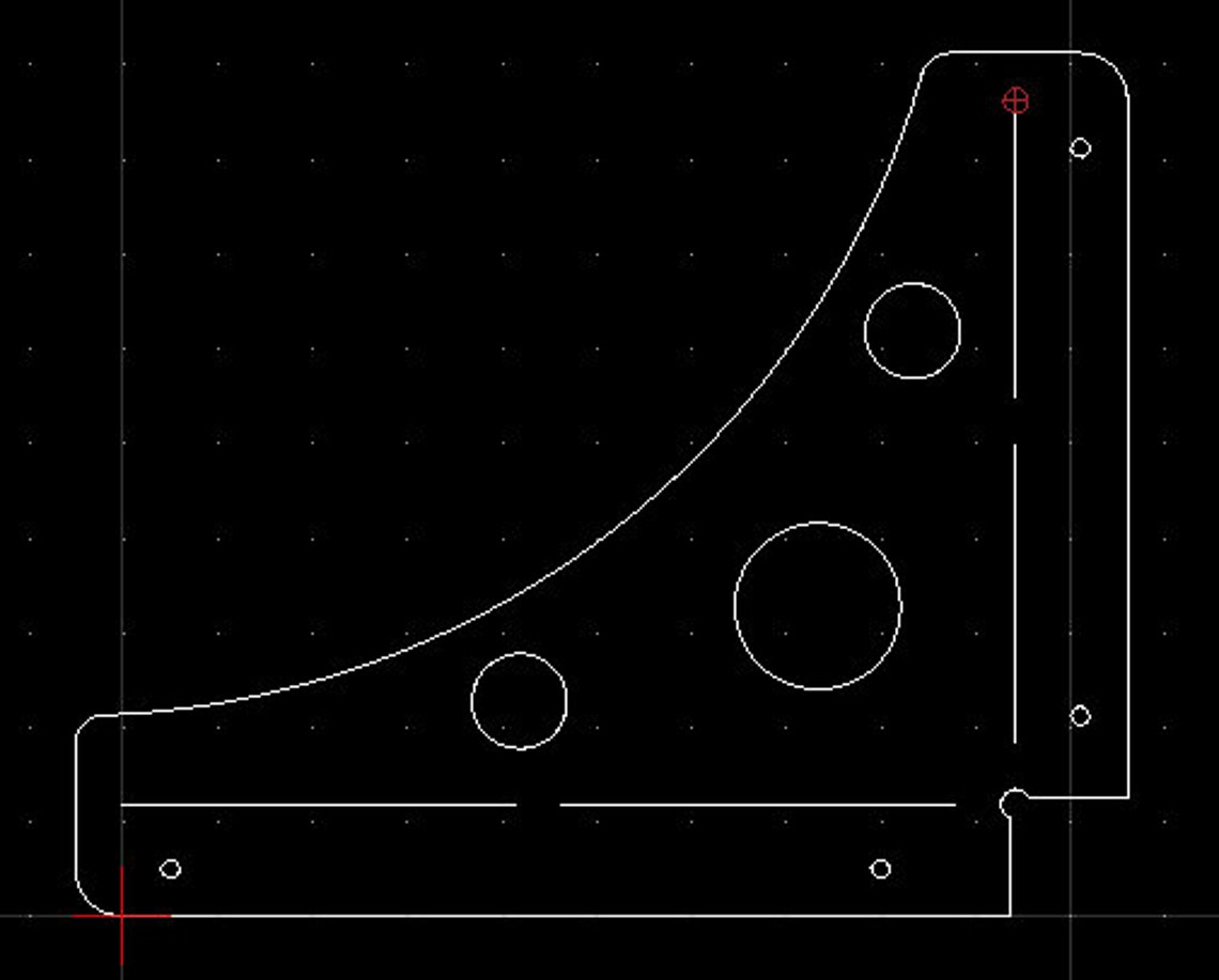 DXF / DWG File - 8in X 10in Shelf Bracket / Support With Circles Plasma ...