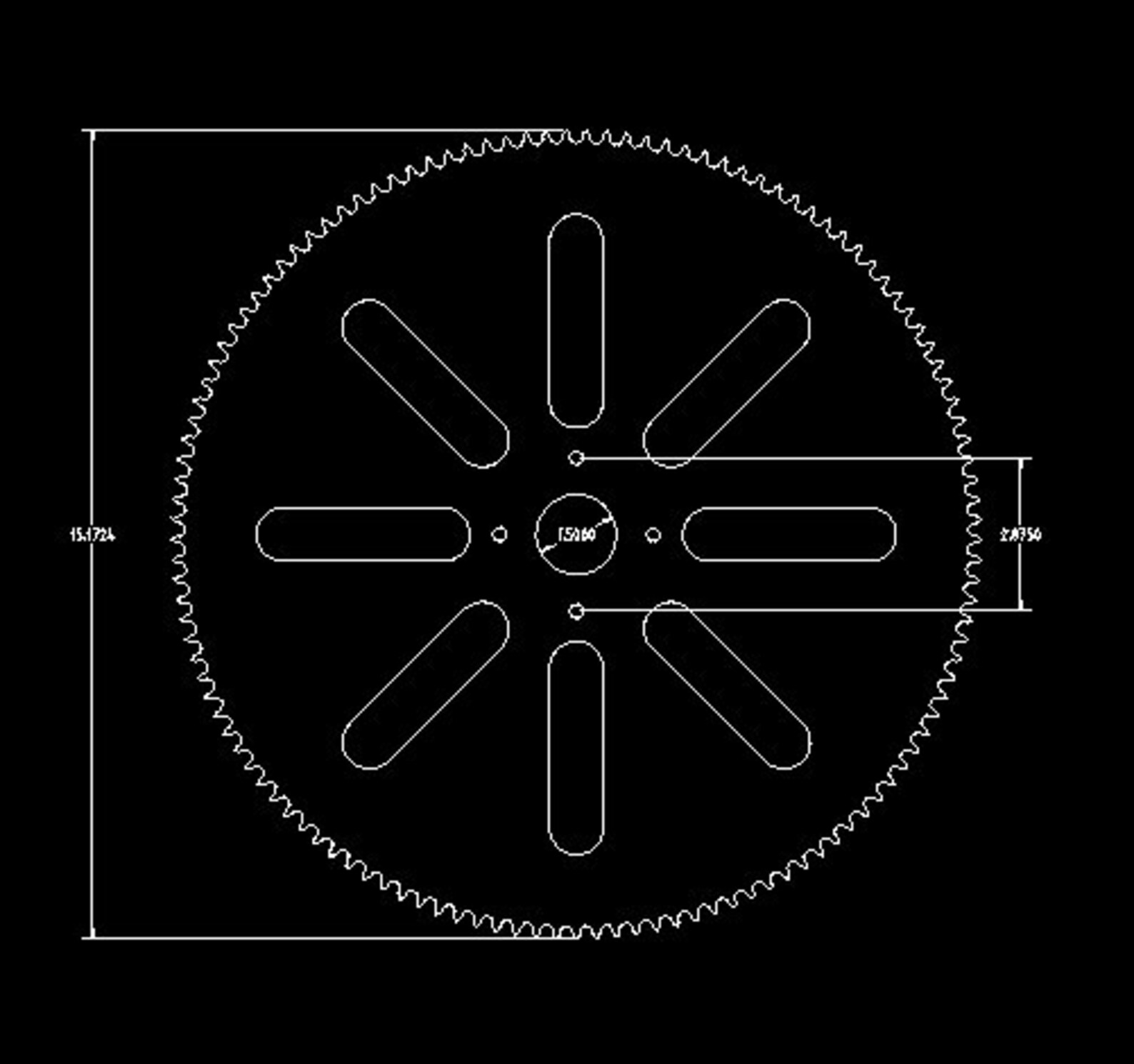 DXF / DWG File 125 Tooth Sprocket - Etsy