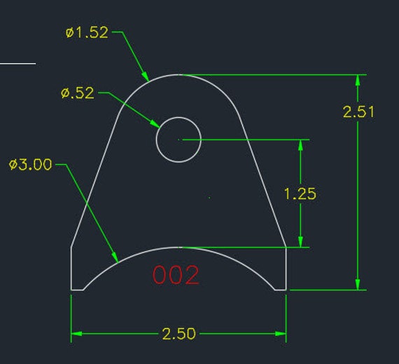 DXF / DWG File Axle Tabs Brackets Tube Brackets Bolt Tabs - Etsy