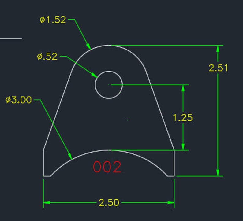 DXF / DWG File - Axle Tabs Brackets, Tube Brackets, Bolt Tabs - Etsy