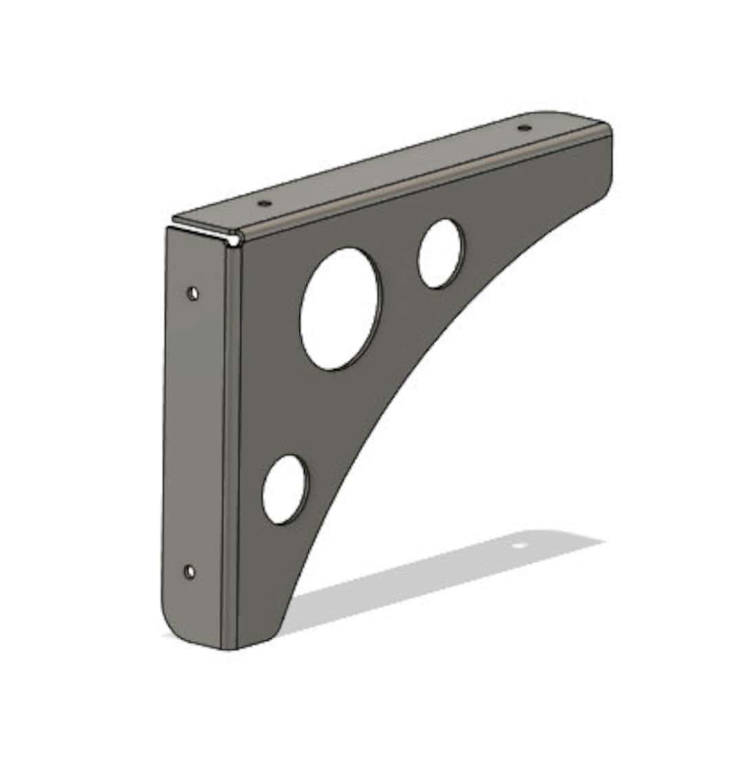 DXF / DWG File 6in X 8in Shelf Bracket / Support With Circles / Plasma ...