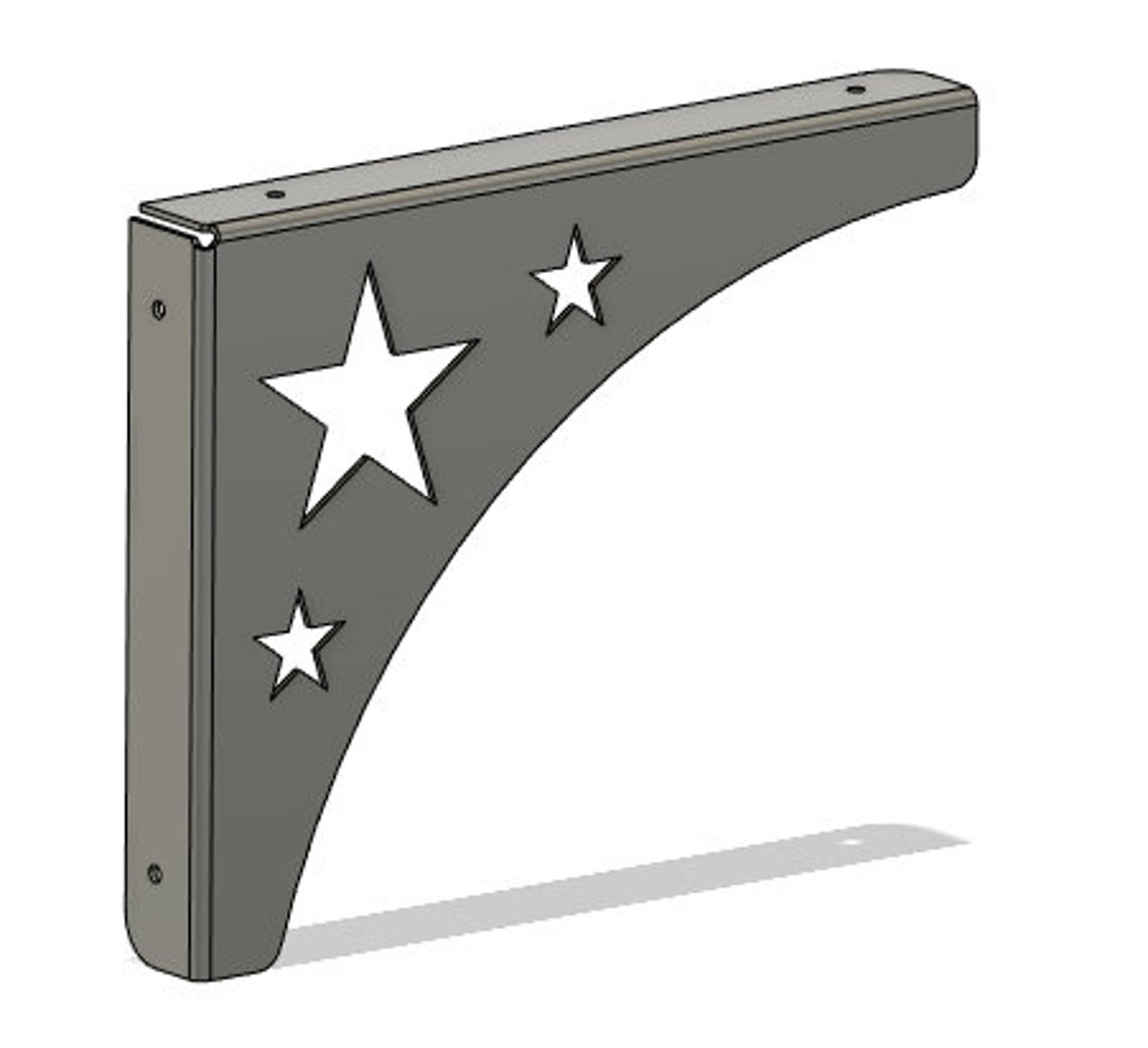 DXF / DWG File 8in X 10in Shelf Bracket / Support With Stars - Etsy