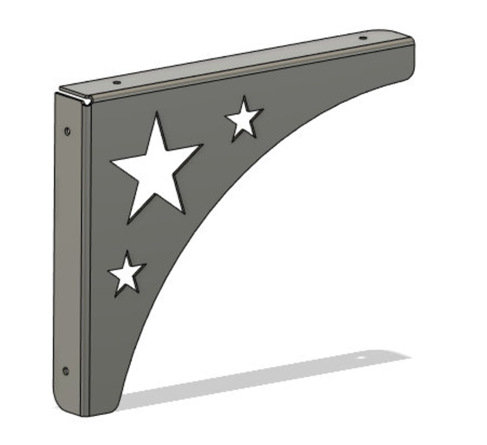 DXF / DWG File 8in X 10in Shelf Bracket / Support With Stars - Etsy Finland