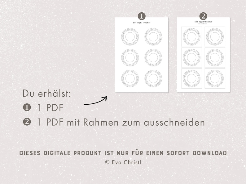 DIY Mini Tracker / Round Habit Tracker / Do It Yourself / A4 / Template ...