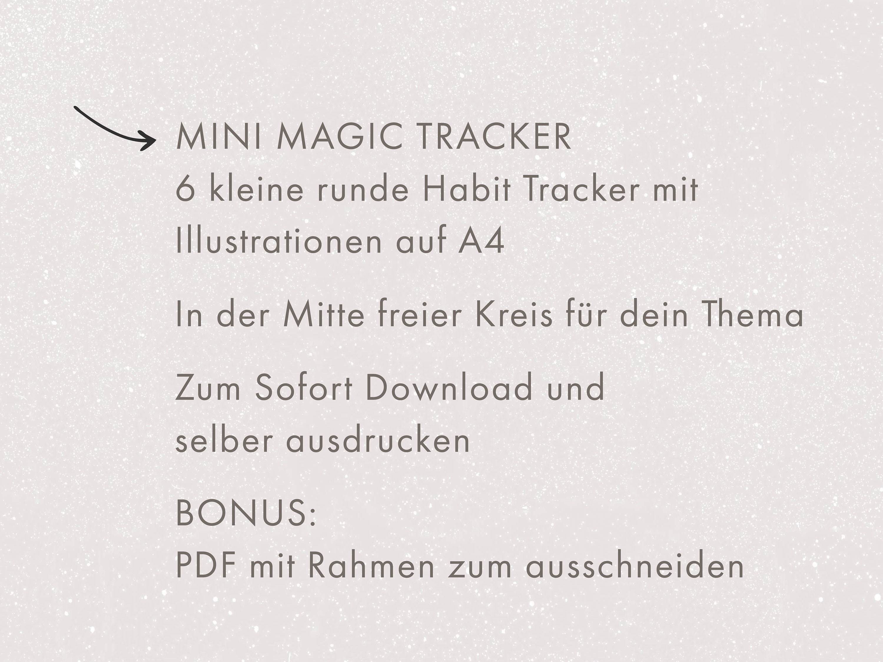 Mini Magic Tracker / Round Habit Tracker / Witch / Calendar / A4 ...