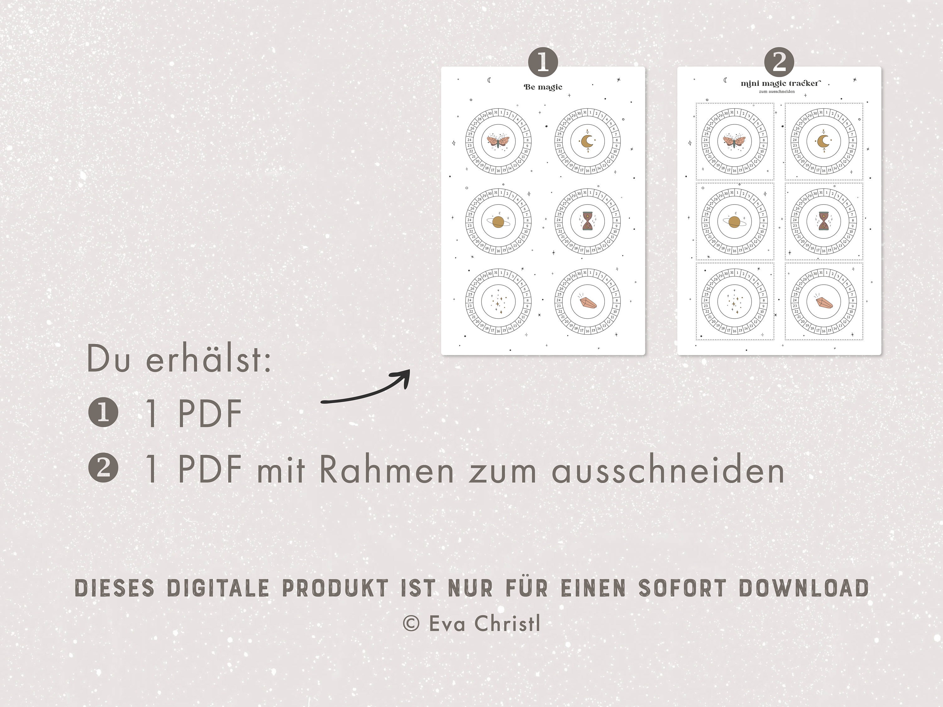 Mini Magic Tracker / Round Habit Tracker / Witch / Calendar / A4 ...