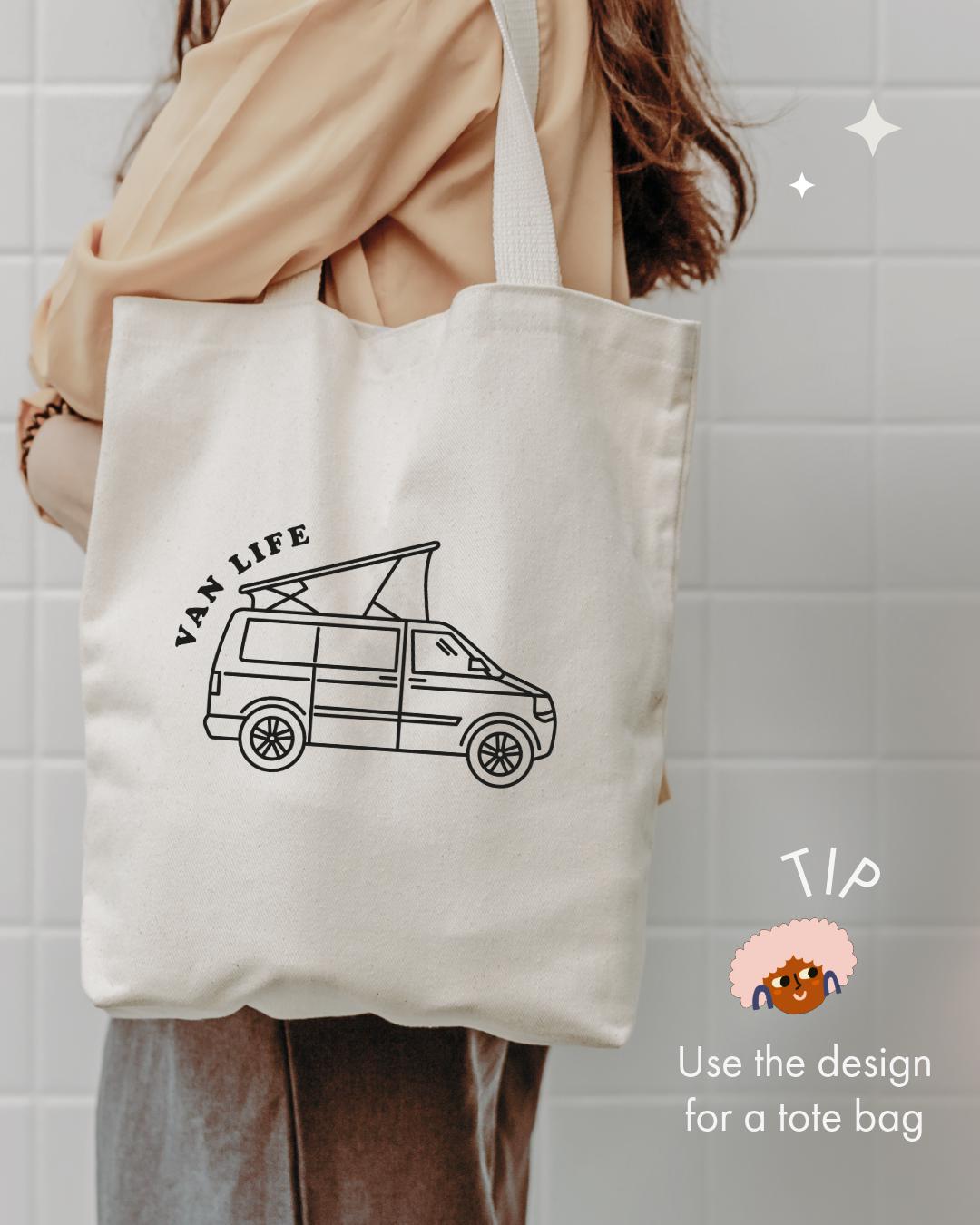 Digital SVG download Van Life / Grey Camping VW Bus / digital file ...