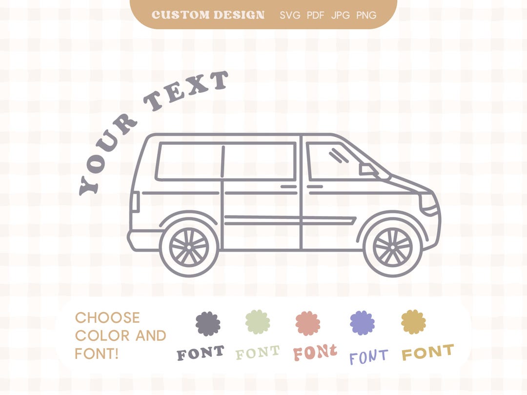 Personalized Camper Van Digital Design | Van Life Svg Png Pdf Eps ...