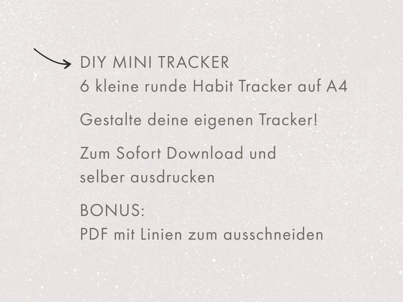 DIY Mini Tracker / Round Habit Tracker / Do It Yourself / A4 / Template ...