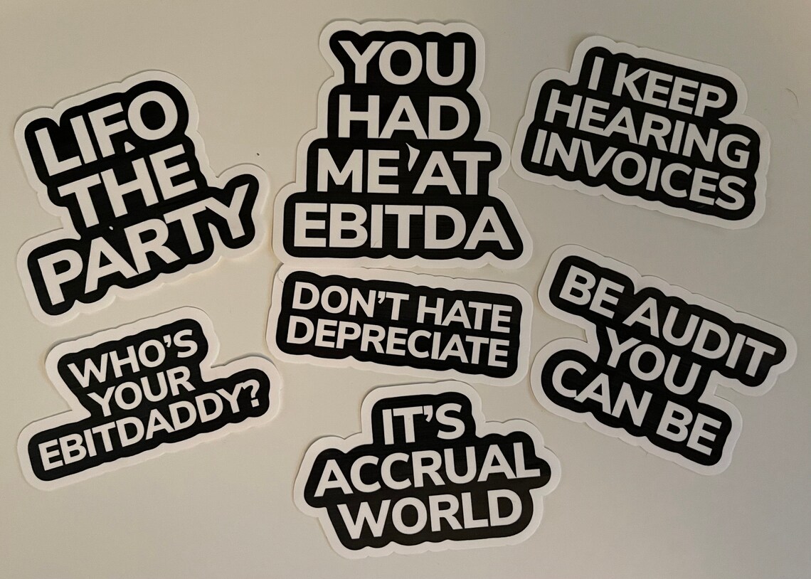 Funny Accounting Stickers High Quality Vinyl Laminated Stickers Great ...