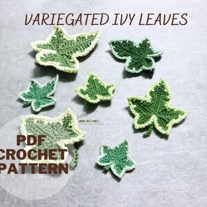 Crochet Variegated Ivy Leaf Applique Pattern (PDF Download) - Etsy