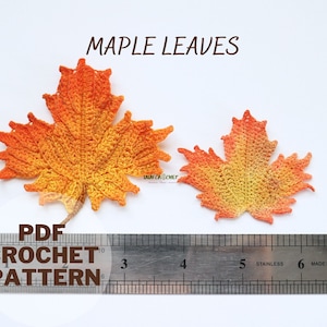 Crochet Autumn Leaves Pattern Bundle - Maple, Oak, Birch, Ginkgo ...