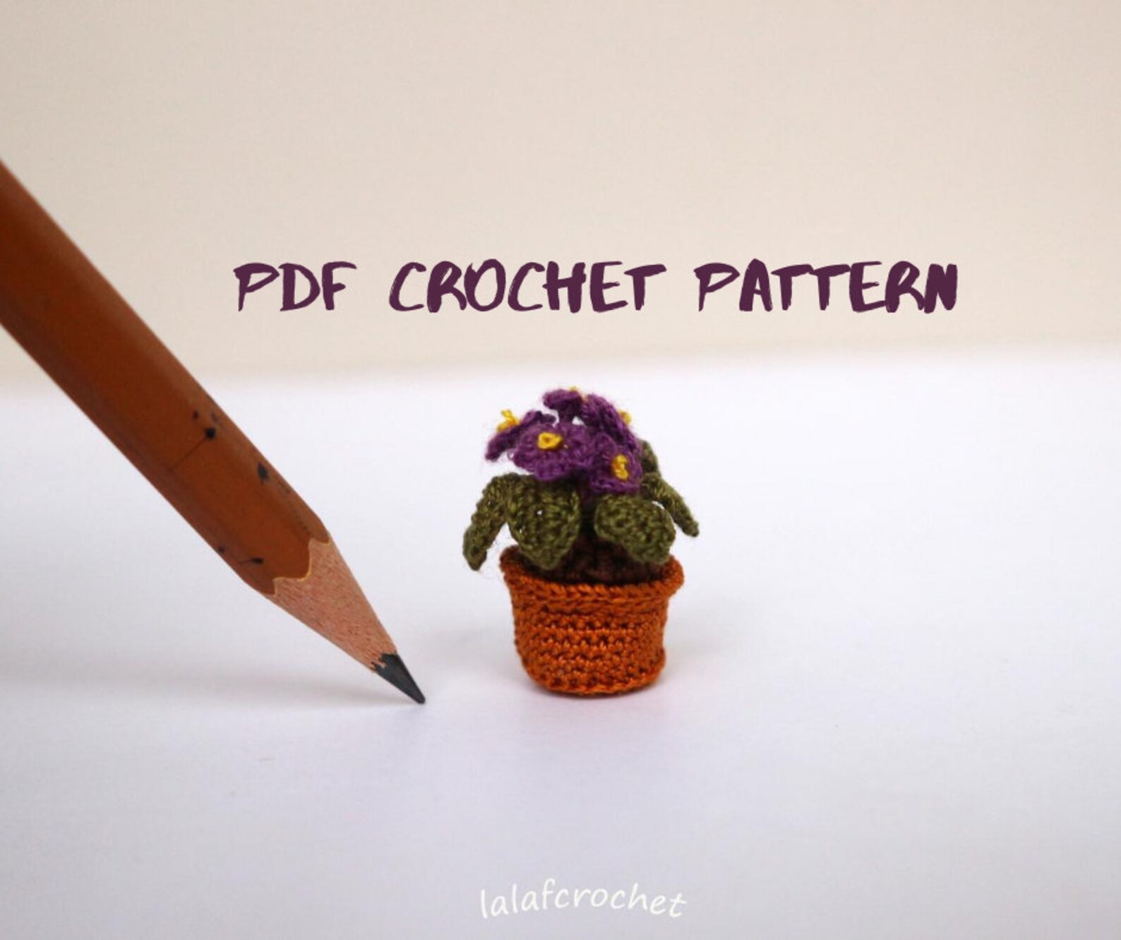 CROCHET PATTERN Mini Potted Violet Crochet Little Flower Pot - Etsy