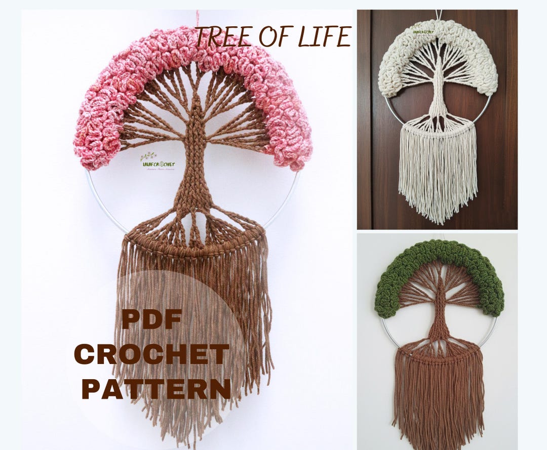 Tree of Life Crochet Pattern: Mandala Wall Art Tutorial (PDF Digital ...