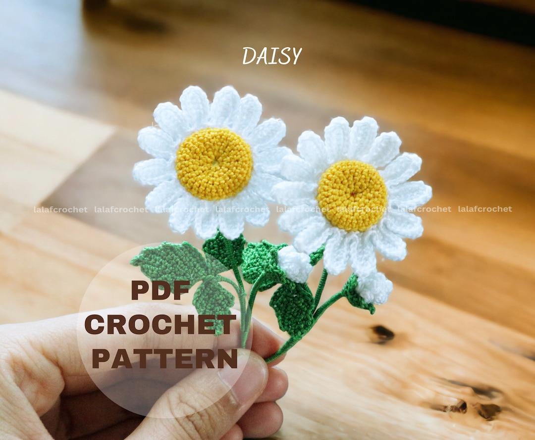 Crochet Daisy Pattern - Crochet Flower Pattern - PDF Digital Download ...