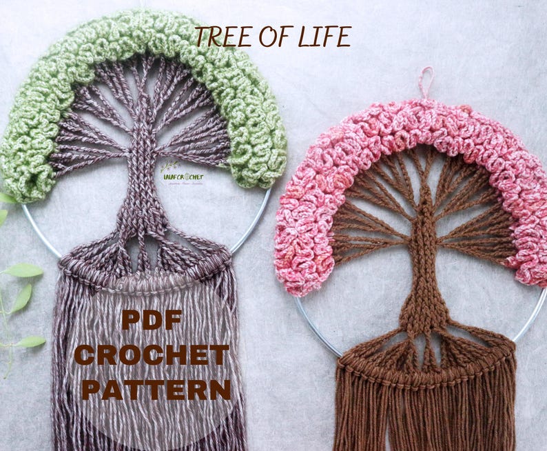 Tree of Life Crochet Pattern: Mandala Wall Art Tutorial (PDF Digital ...