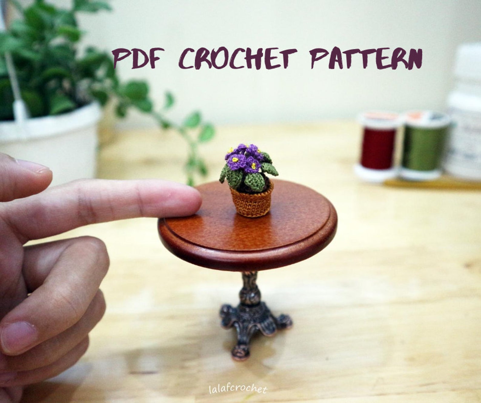 CROCHET PATTERN Mini Potted Violet Crochet Little Flower Pot - Etsy
