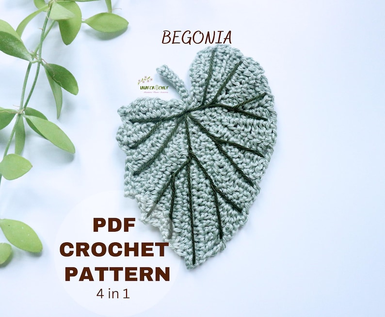 Houseplant Coaster Crochet Pattern Bundle | Monstera, Coleus, Caladium ...
