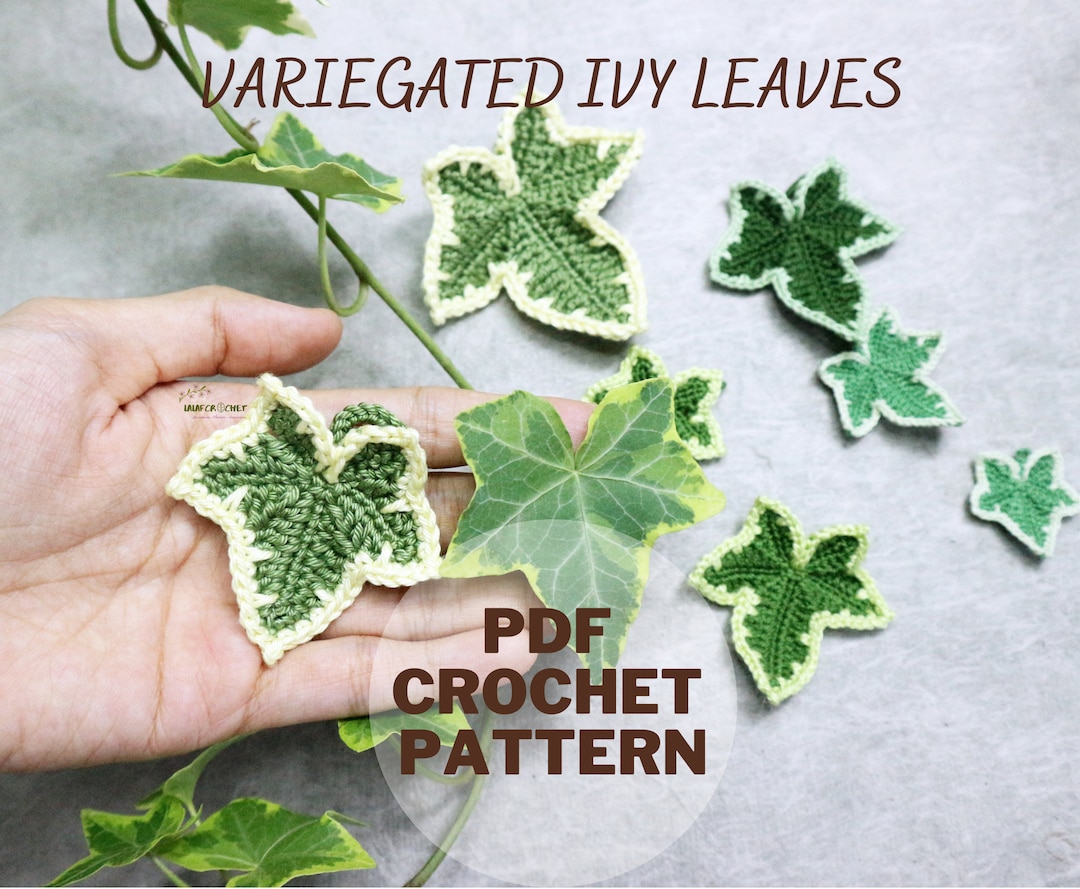 Crochet Variegated Ivy Leaf Applique Pattern (PDF Download) - Etsy