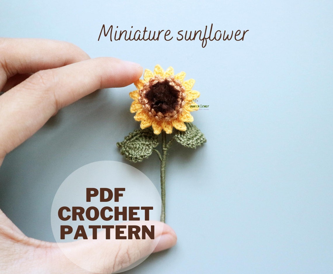 Crochet Pattern Mini Sunflower Crochet Sunflower Pattern - Etsy