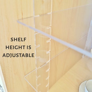 2 Shelf Clear Insert - Acrylic Kallax Cube Shelf, Adjustable Shelves ...