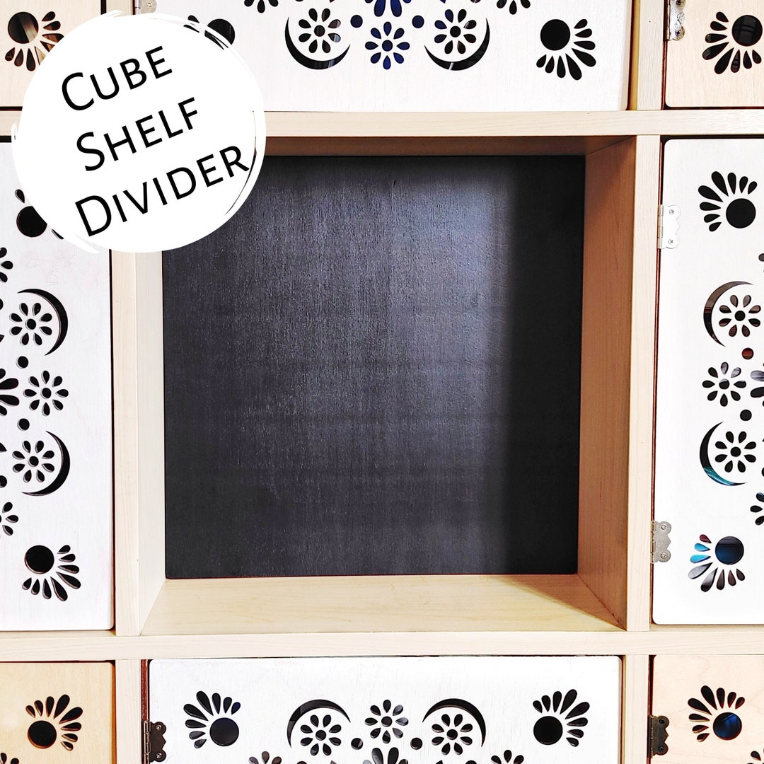 Easy "no Tools" Black Fixed Divider Panel for Cube Shelves - Room ...