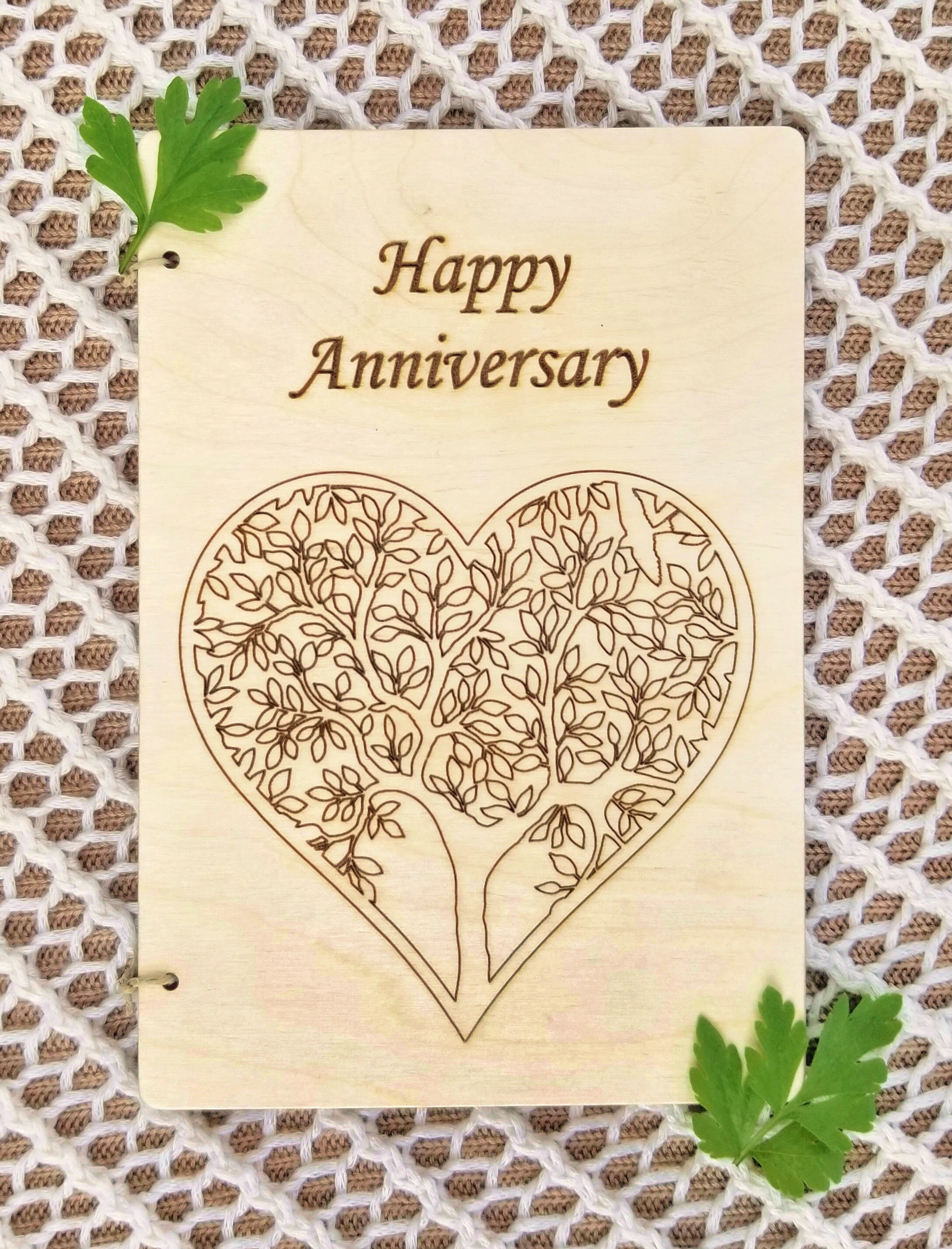 Anniversary Wood Card Personalized Card for Couple Husband | Etsy