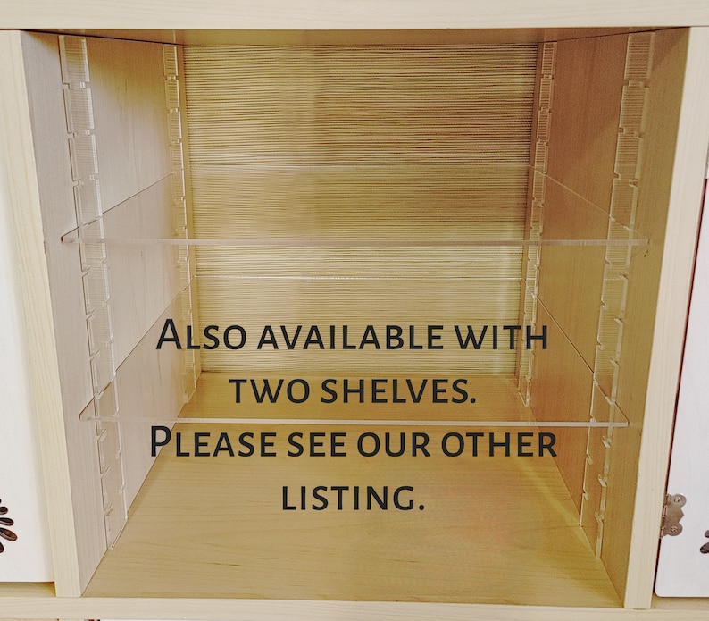 1 Shelf Clear Insert Acrylic Kallax Cube Shelf Adjustable - Etsy