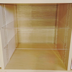 2 Shelf Clear Insert Acrylic Kallax Cube Shelf, Adjustable Shelves Ikea ...