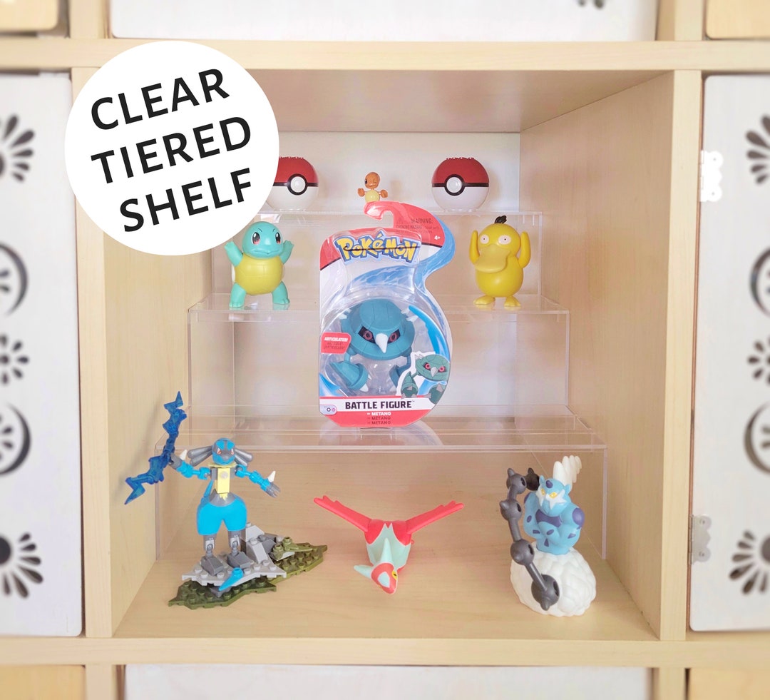 Pokemon Tiered Display Shelf - 3 Tiers, 4 Levels, Clear Acrylic, for ...