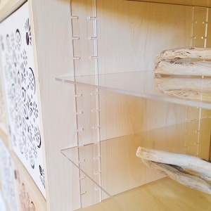 2 Shelf Clear Insert - Acrylic Kallax Cube Shelf, Adjustable Shelves ...